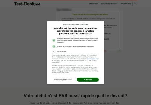 Test de debit - SpeedTest ADSL, Fibre optique | Avis Site