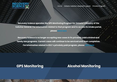 Recovery Science Corporation | Avis Site